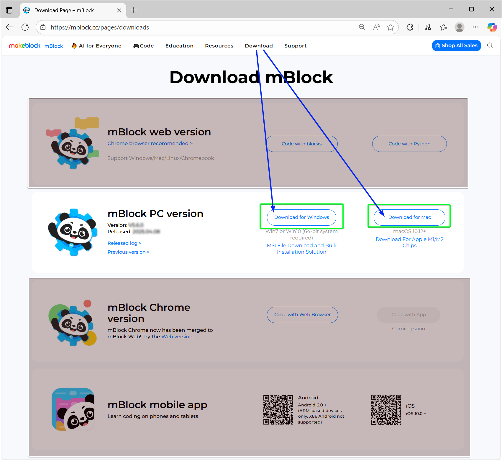 Download & Install mBlock